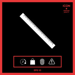 Ruler utensil icon Royalty Free Vector Image - VectorStock