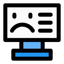 Blue screen software error in system Royalty Free Vector