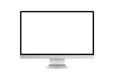 Modern design realistic monitor screen mockup Vector Image