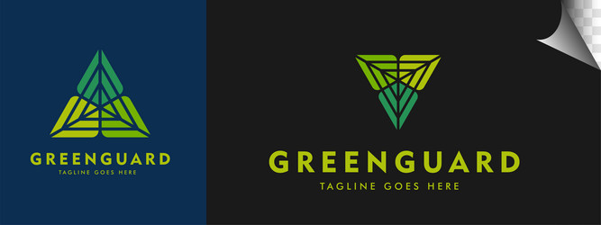 Abstract green triangle logo design usable Vector Image