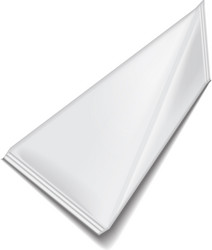 White blank triangular packet carton juice or milk
