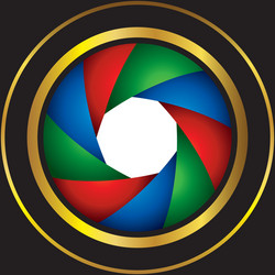 Colorful shutter aperture Royalty Free Vector Image