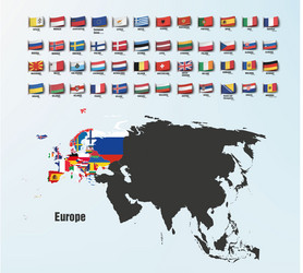 European maps divided by countries Royalty Free Vector Image
