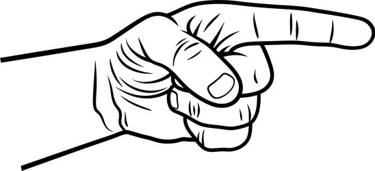 Hand with finger pointing Royalty Free Vector Image