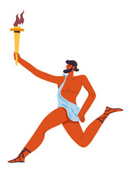 Fire running man Royalty Free Vector Image - VectorStock