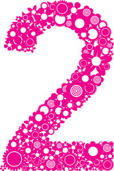 Number two Royalty Free Vector Image - VectorStock