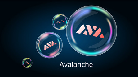 Avalanche avax cryptocurrency token symbol Vector Image