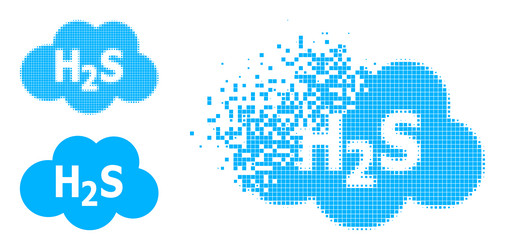 Hydrogen sulfide cloud icon Royalty Free Vector Image