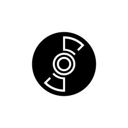 Dvd drive icon computer component icon solid Vector Image