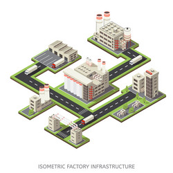 Isometric urban infrastructure with avenue Vector Image