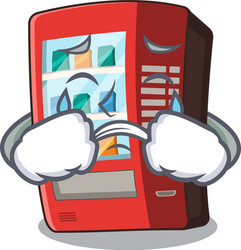 With gift vending machine next to character door Vector Image