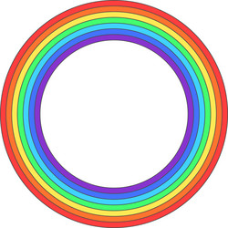 Abstract colorful rainbow circle frame Royalty Free Vector