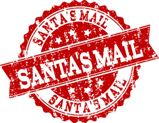 Red grunge santa approved stamp seal watermark Vector Image