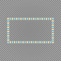 Shining blue led rectangle frames neon Royalty Free Vector