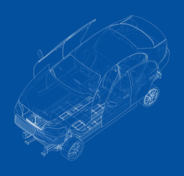 Electric Car Blueprint Drawing Vector Images (over 310)
