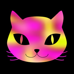 Pink cat head icon Royalty Free Vector Image - VectorStock