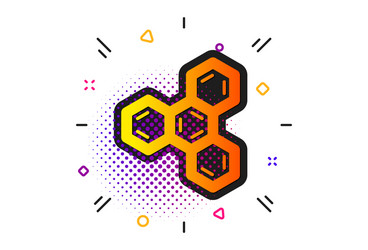 Chemical formula line icon chemistry lab sign Vector Image