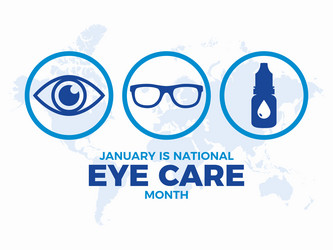 Workplace eye wellness awareness month poster Vector Image