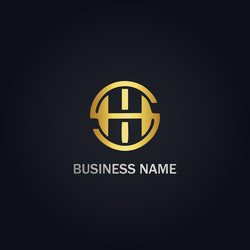 Letter h business line logo Royalty Free Vector Image