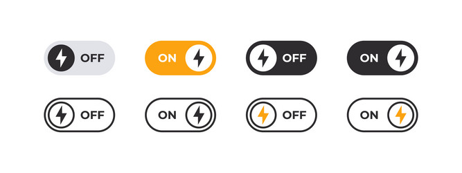 On Off Slider Mobile Ui Toggle Vector Images (over 770)