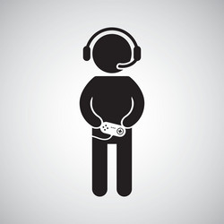 Game guru - master gamer video theme logo Vector Image