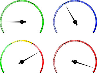 Blank measuring dial industrial colored gauge Vector Image