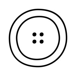 Clothing buttons line icon art Royalty Free Vector Image