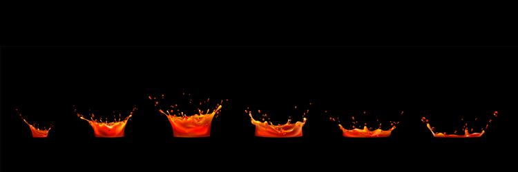 Lava juice splash sequence animation sprite sheet Vector Image