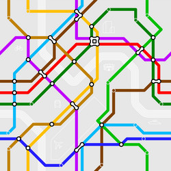 Fictional metro map seamless pattern Royalty Free Vector