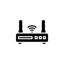 Wifi router icon computer component icon solid Vector Image