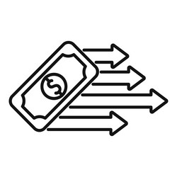 Take money cash icon outline finance help Vector Image