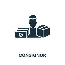 Consignor icon line simple line shipping icon Vector Image