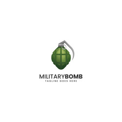 Logo bomb simple mascot style Royalty Free Vector Image