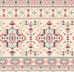 Seamless aztec pattern with geometric elements Vector Image