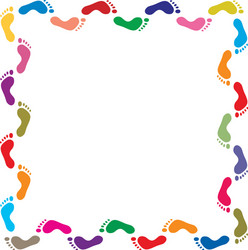 Footprints border Royalty Free Vector Image - VectorStock