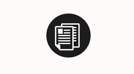 Flat copy icon papers Royalty Free Vector Image