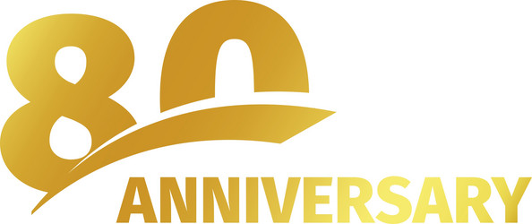 Luxury 80th birthday logo 80 years celebration Vector Image