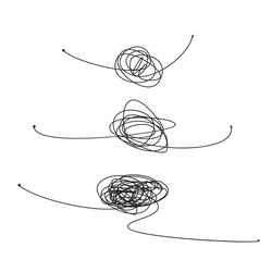 Confused process chaos line symbol tangled Vector Image