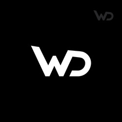 Wd circle monogram logo Royalty Free Vector Image