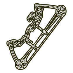 Archery bow cut out Royalty Free Vector Image - VectorStock