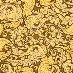 Victorian leaves seamless pattern Royalty Free Vector Image