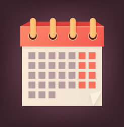 March 27 flat daily calendar icon date Royalty Free Vector