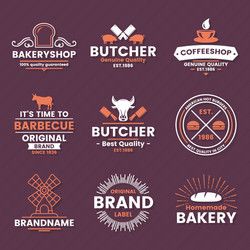 Vintage retro logo for banner Royalty Free Vector Image