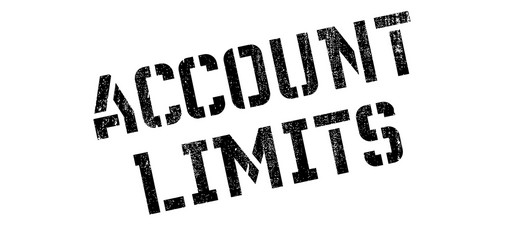 Account limits stamp on white Royalty Free Vector Image