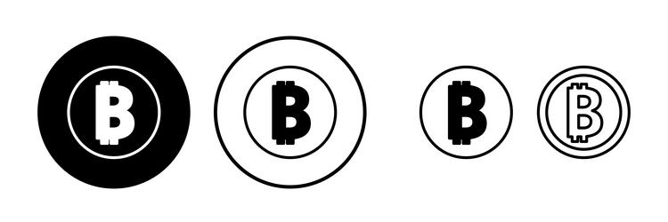Bitcoin icon payment symbol cryptocurrency logo Vector Image