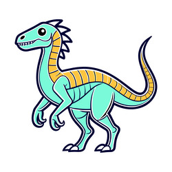 Dinosaur line art drawing Royalty Free Vector Image