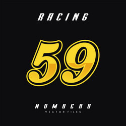 Racing number 25 logo design Royalty Free Vector Image