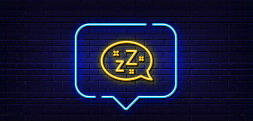 Sleep line icon zzz speech bubble sign chat Vector Image