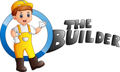 Cartoon man builder Royalty Free Vector Image - VectorStock