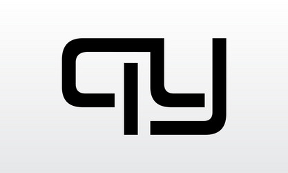 Initial letter qy logo design with modern Vector Image